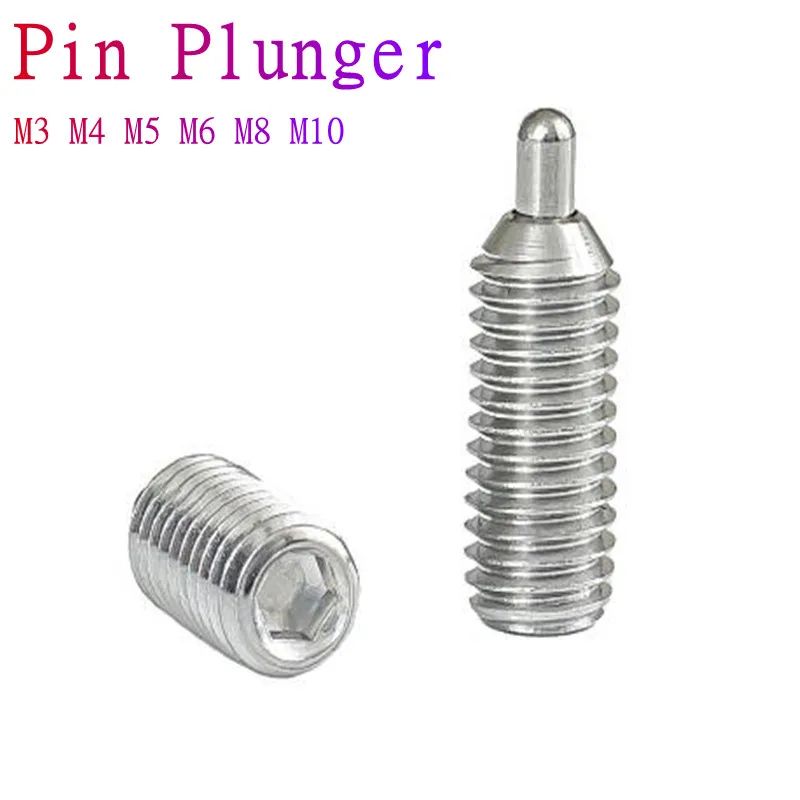 5pcs M3 M4 M5 M6 M8 M10 304 Pin plunger stainless steel Hex Socket ...