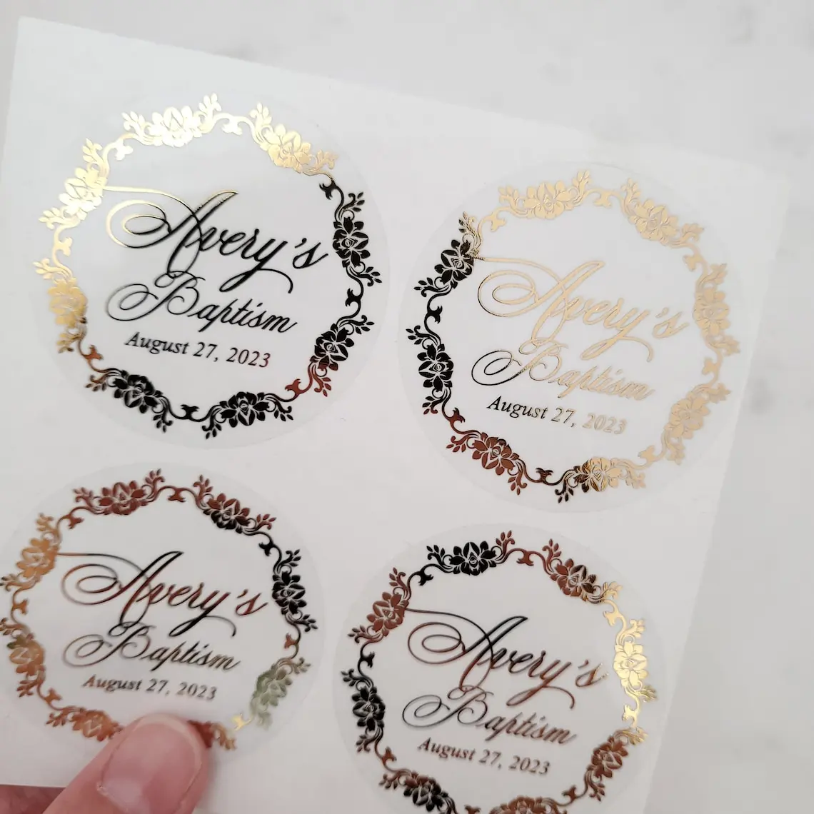 Labels For Baptism Favors