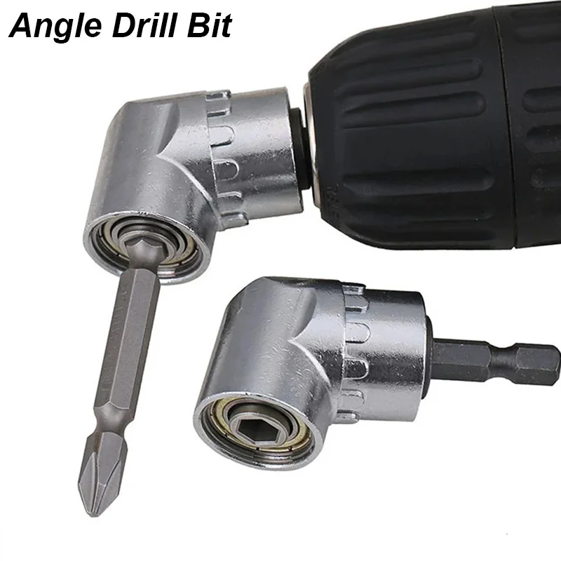 105-Degree-Right-Angle-Drill-Attachment-Chuck-Adapter-Holder-1-4-Hex-Magnetic-Socket-Screwdriver ...