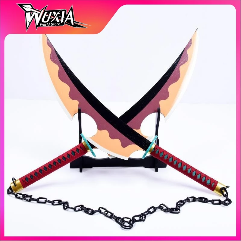 66cm-Demon-Slayer-Katana-Uzui-Tengen-Nichirin-Blade-Wood-Jian-Swords ...