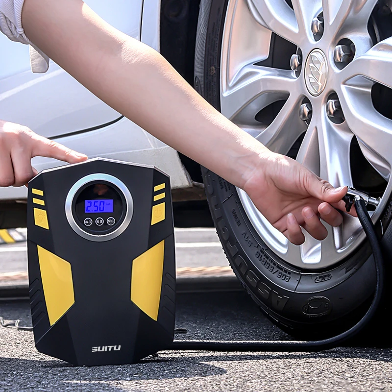 자동차 타이어용 휴대용 공기 압축기 미니 디지털 Led 타이어 펌프 팽창기 전기 오토바이 자전거용 공기 주입기