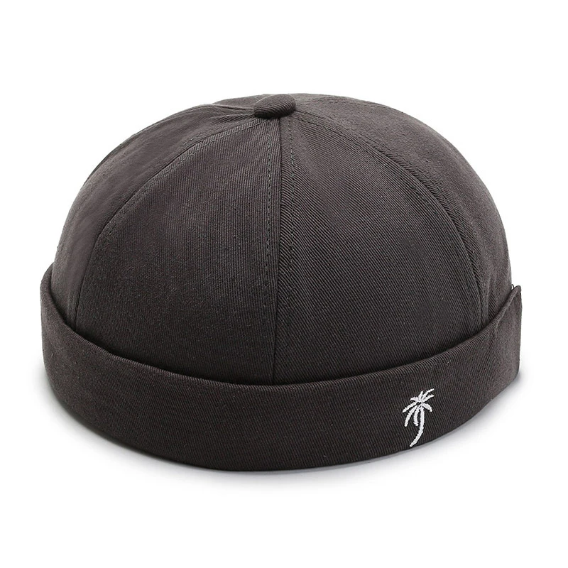 Brimless-Skullies-Cap-Beanie-Hat-Men-s-Solid-Color-Street-Portable ...