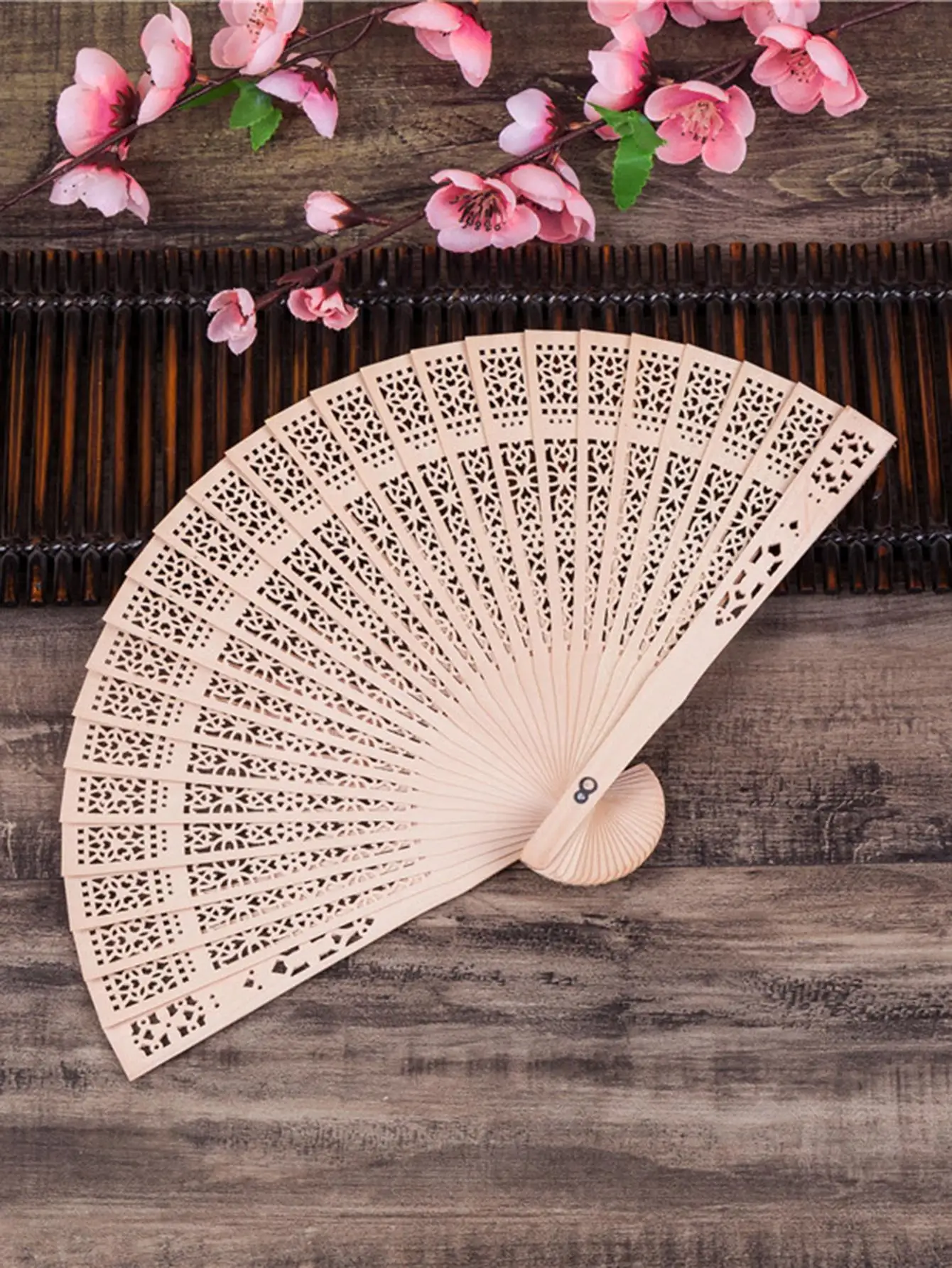 American Power Pull Web Strap Lace Handheld Folding Fan With Bamboo ...