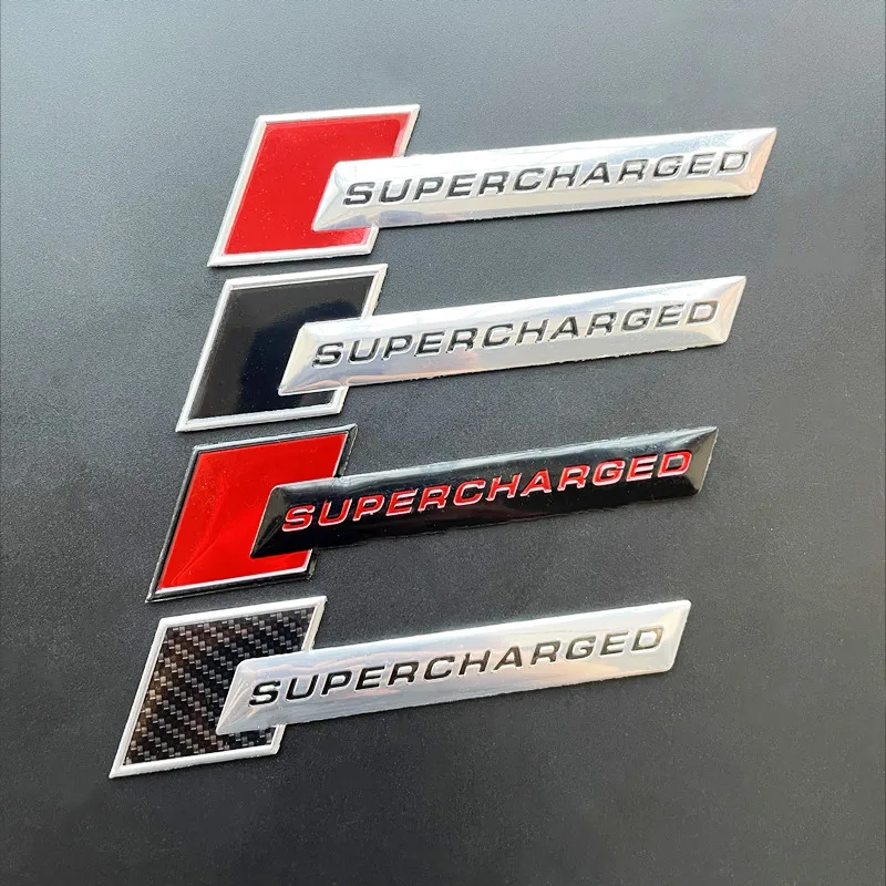 3D Aluminum Letters Supercharged Side Fender Rear Trunk Emblem Badge ...
