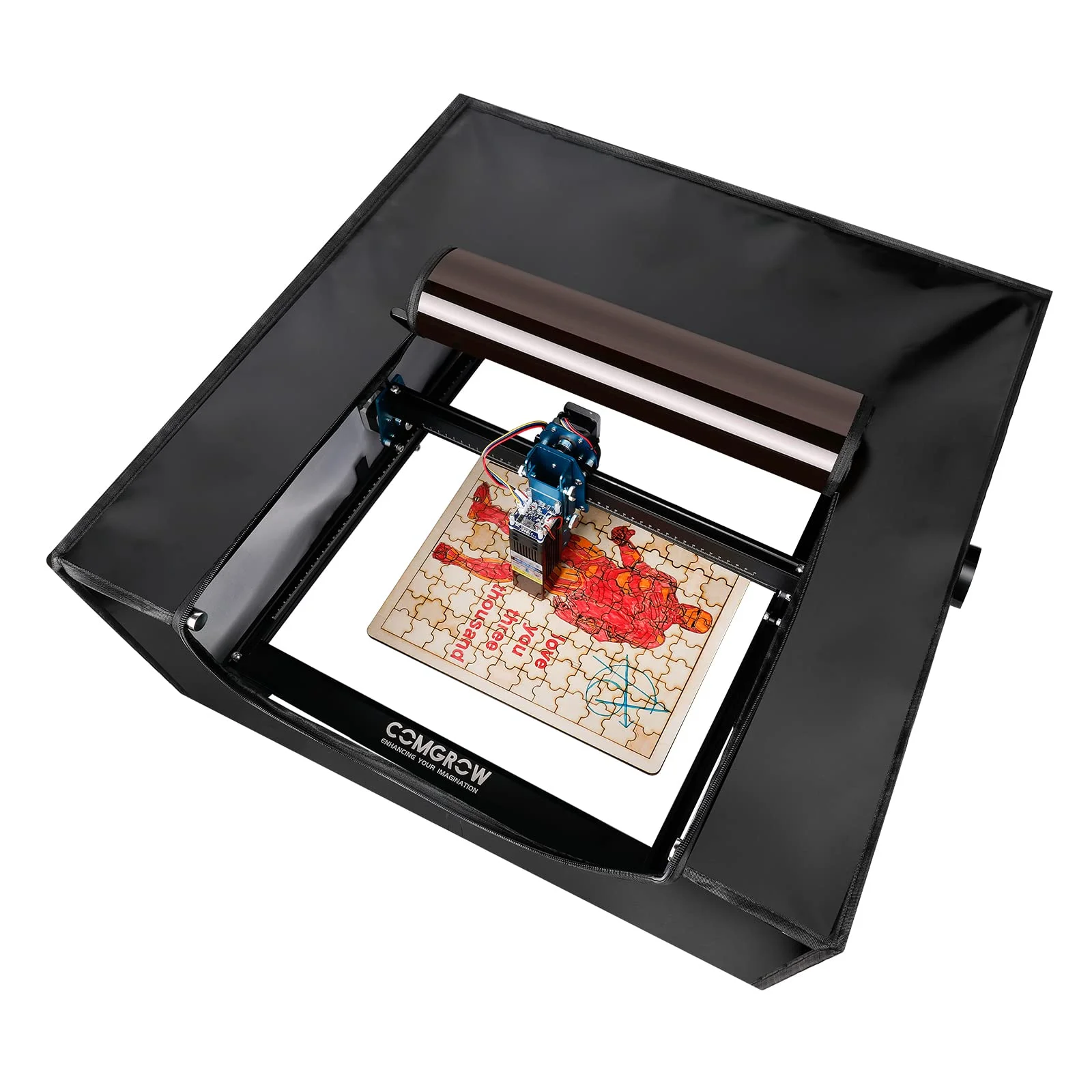 Comgrow Laser Engrave Enclosure Eye Protection Vent Protective Cover ...