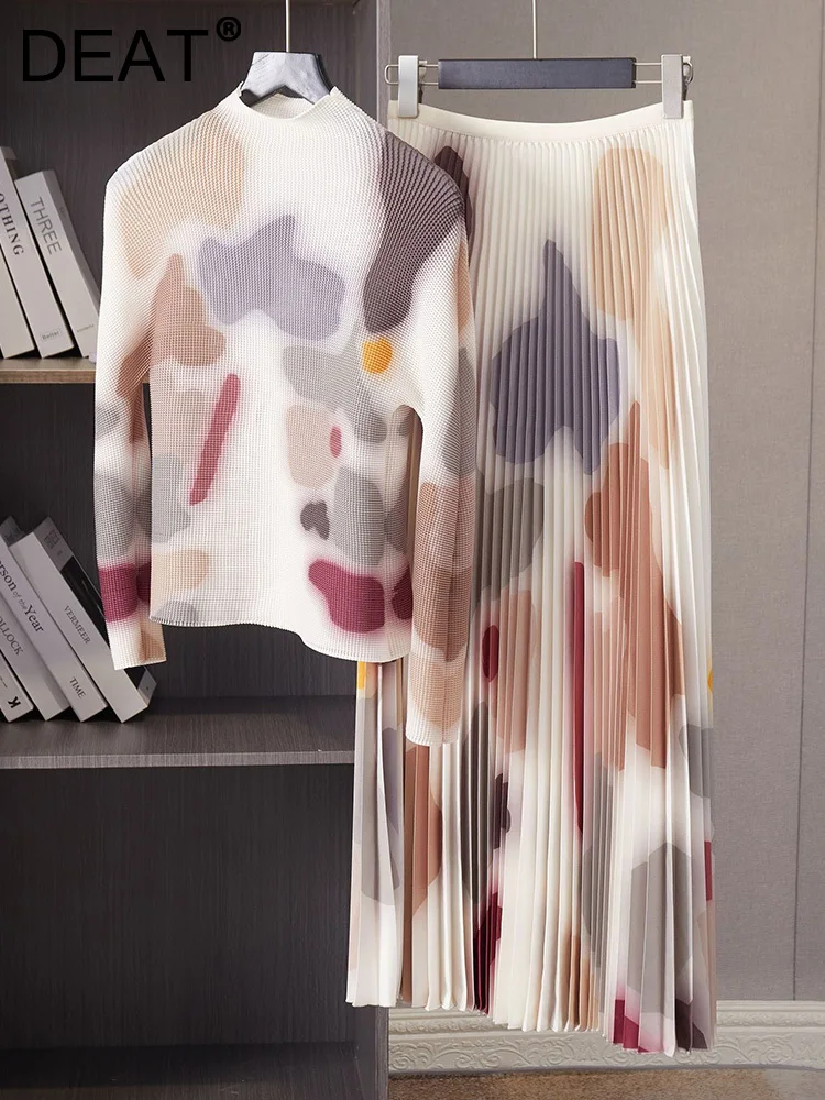 Pleated Skirt Set Women | Two Piece Pleated Skirt Set | Matching ...