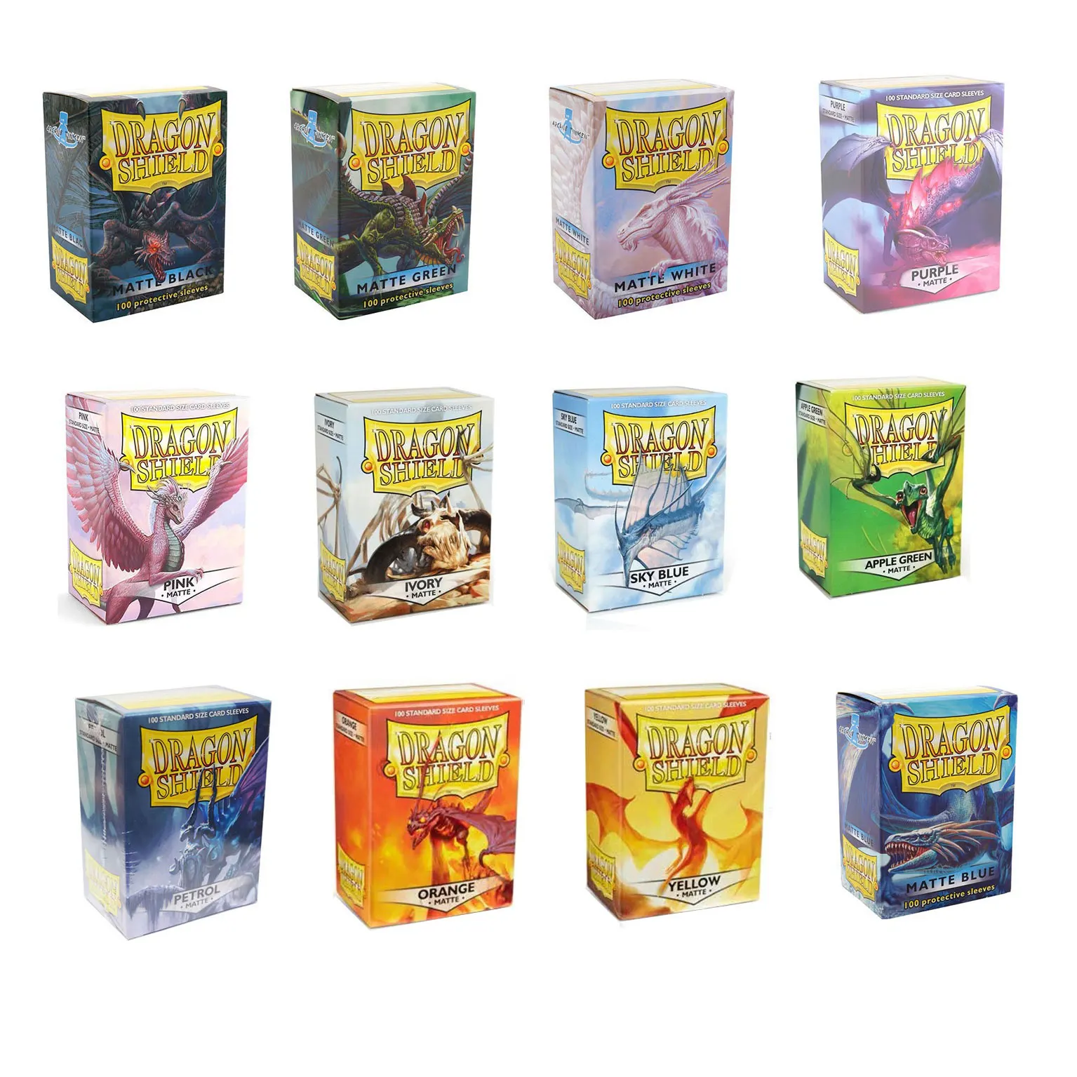 100-PCS-BOX-Colorful-Matte-Cards-Sleeves-Denmark-Dragon-Shield-Cards ...