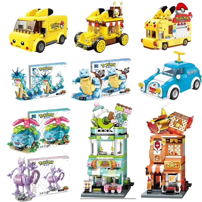 Keeppley-Building-Block-Anime-Pokemon-Center-House-Pikachu-Mewtwo ...