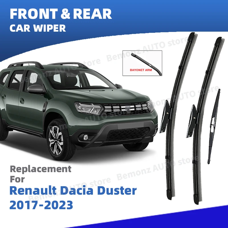 LHD Front Rear Windshield Wiper Blades For Renault Dacia Duster Ⅱ MK2 ...