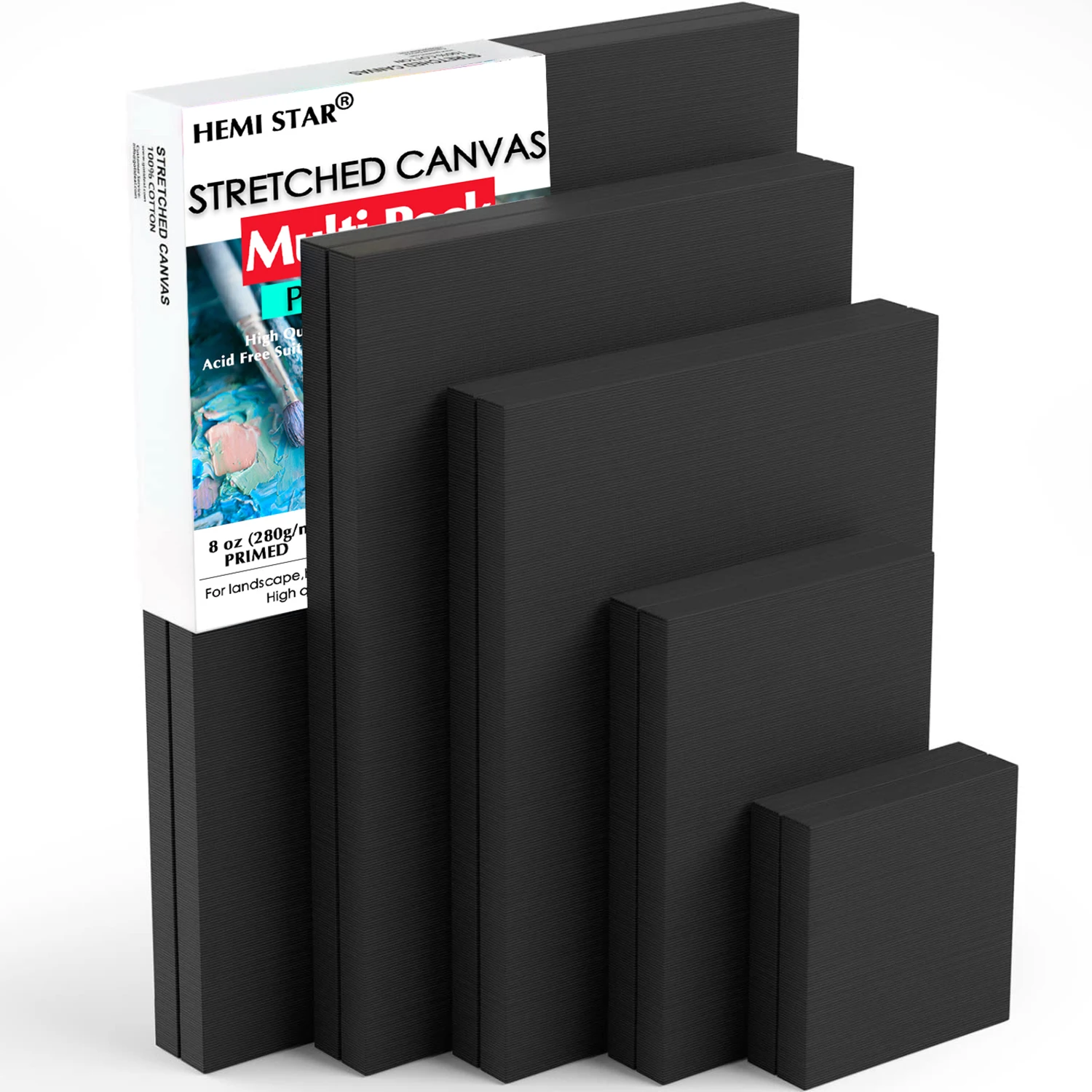 Black-Paint-Canvases-for-Painting-Pack-of-4-Blank-Black-Canvas-100 ...
