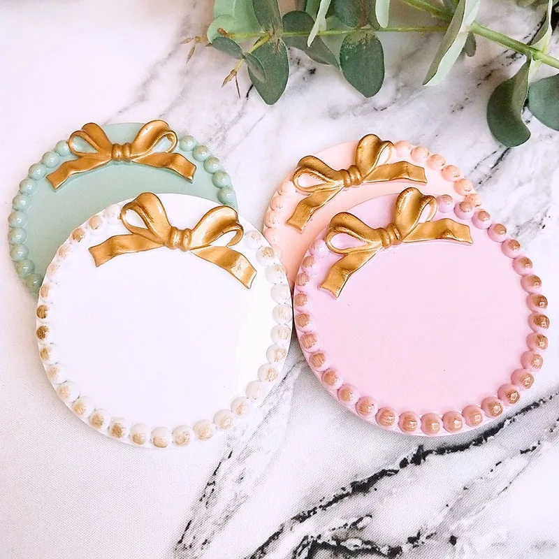 Retro-multicolour-fans-you-super-cute-bowknot-small-tray-round-square ...