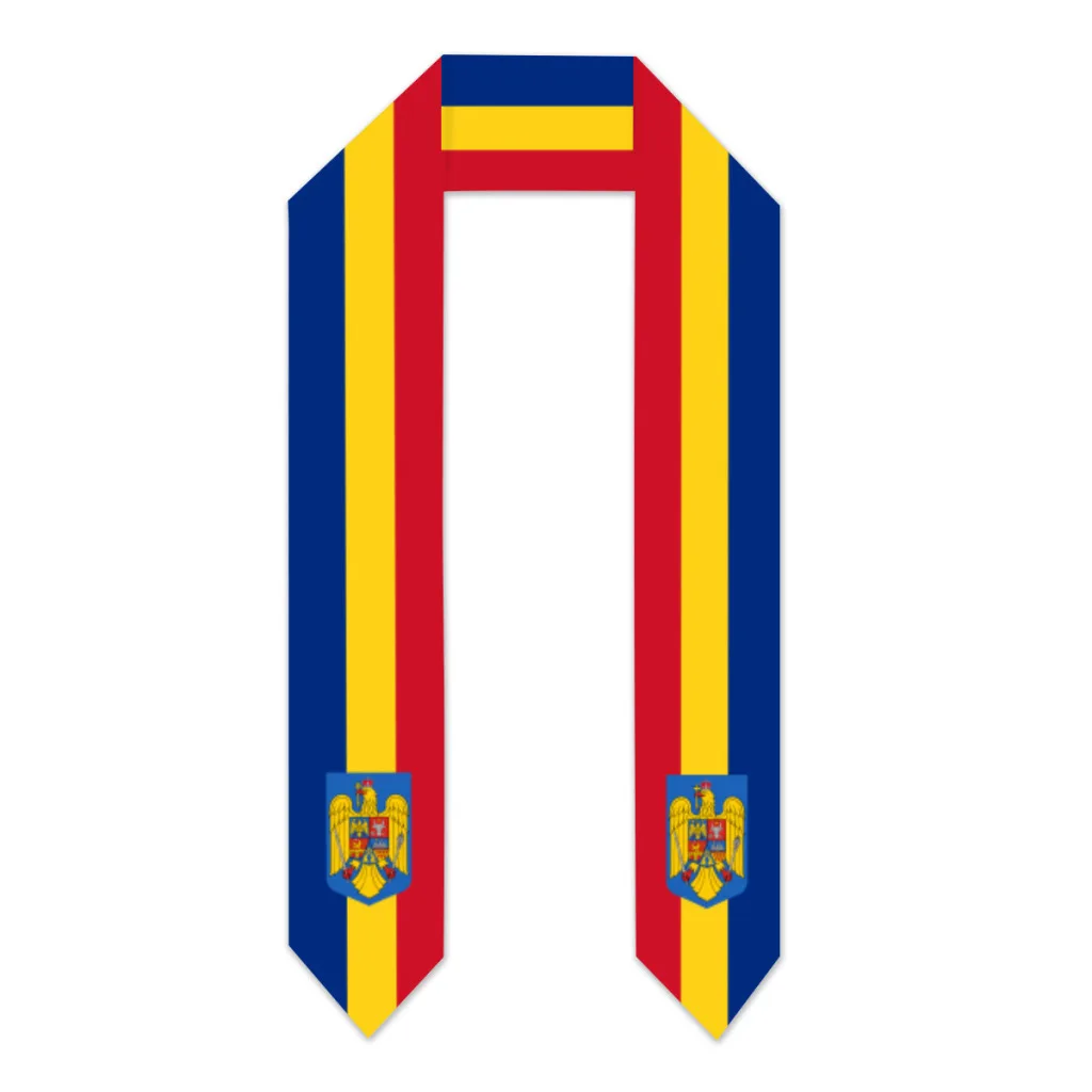Romania Romanian Flag Scarf Top Print Graduation Sash Stole ...