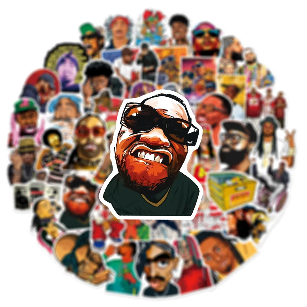 10/50PCS Hiphop Music Cool Rapper Stickers DIY Travel Luggage Phone ...