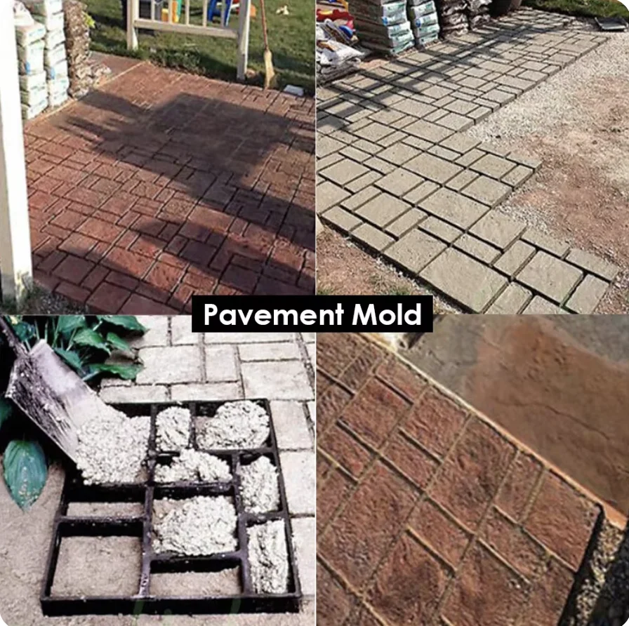 DIY-Path-Maker-Paver-Molds-Stone-Brick-Concrete-Mold-Concrete-Cement ...