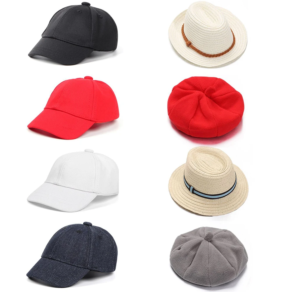 Caps for 20cm Dolls Hat Candy Color Cute Animal Casual Hat For Plush ...