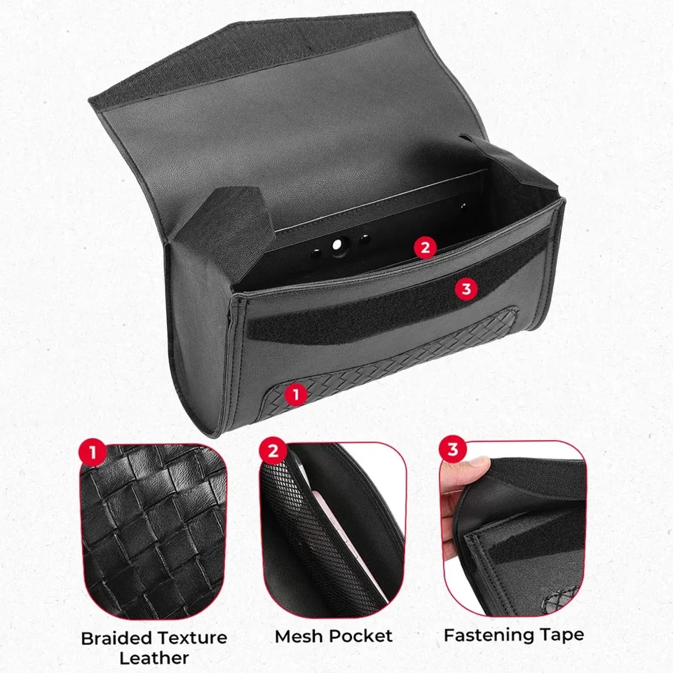 Motorcycle Windshield Bag Motorcycle PU Leather Windshield Batwing ...