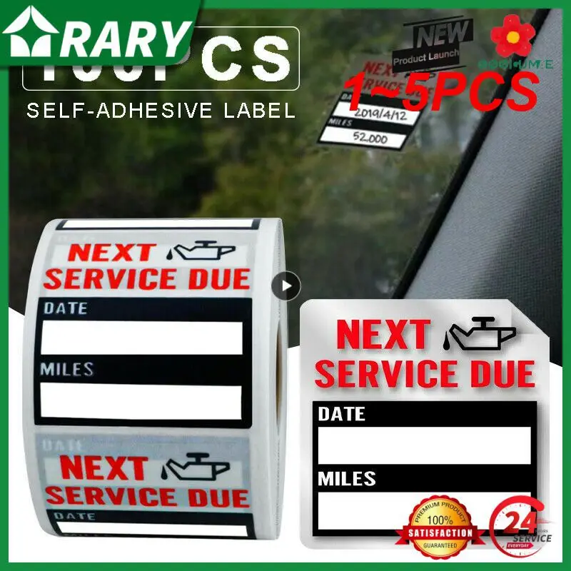 1-5PCS-80-Oil-Change-Maintenance-Service-Reminder-Stickers-2-x2-Window ...