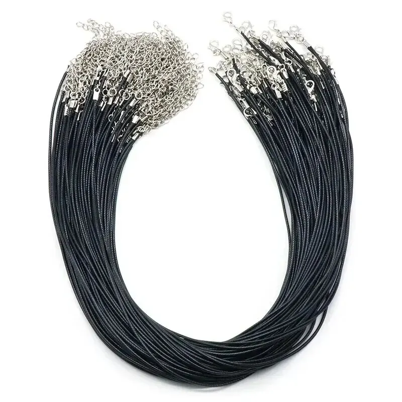 50Pcs-Gewelry-Accessories-DIY-Necklace-Rope-Lobster-Buckle-Leather-Rope ...