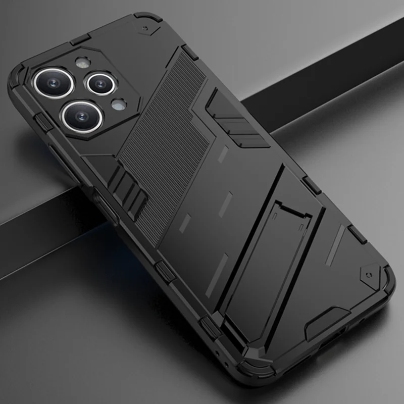 For-xiaomi-redmi-12-case-2023-magnetic-armor-shockproof-stand ...