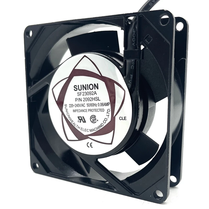 original 2092HSL 9cm 9225 AC 110V 220V 380V aluminum frame cooling fan ...