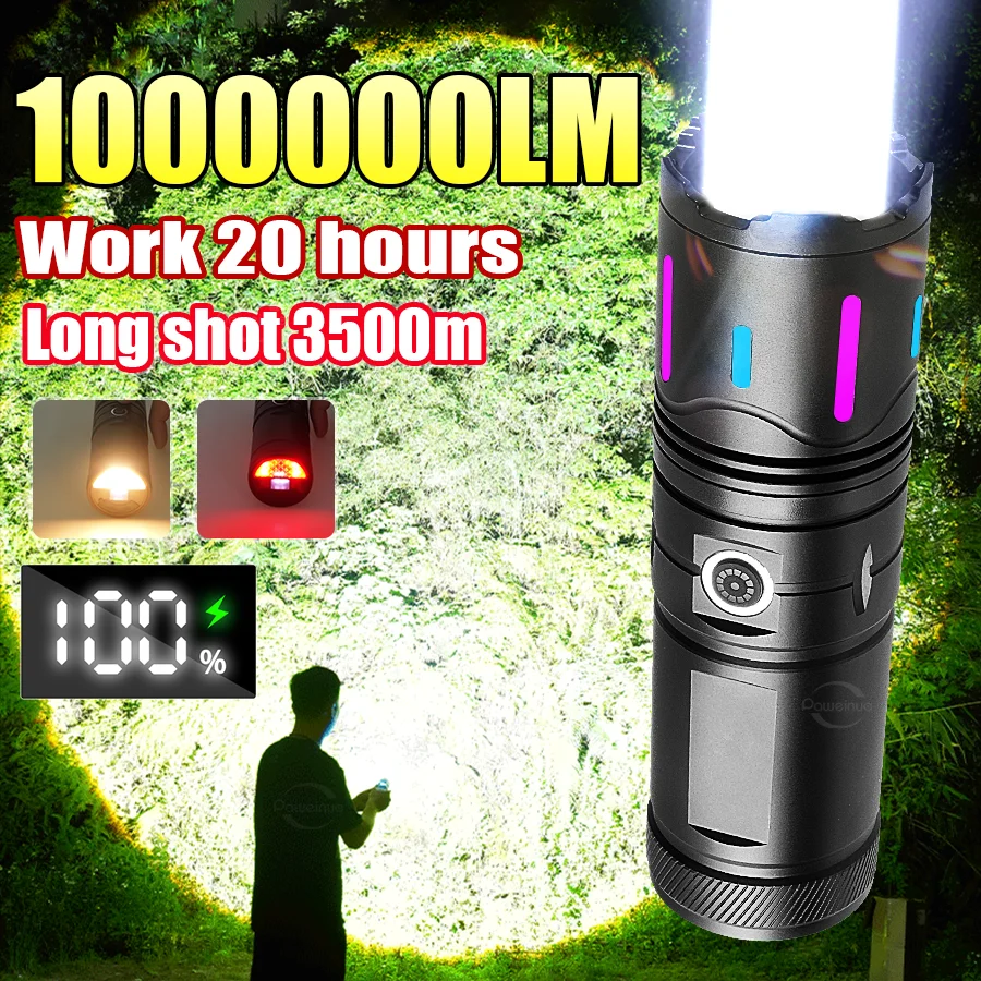 Newest-Ultra-Powerful-600W-LED-Flashlight-Super-Bright-Spotlight ...