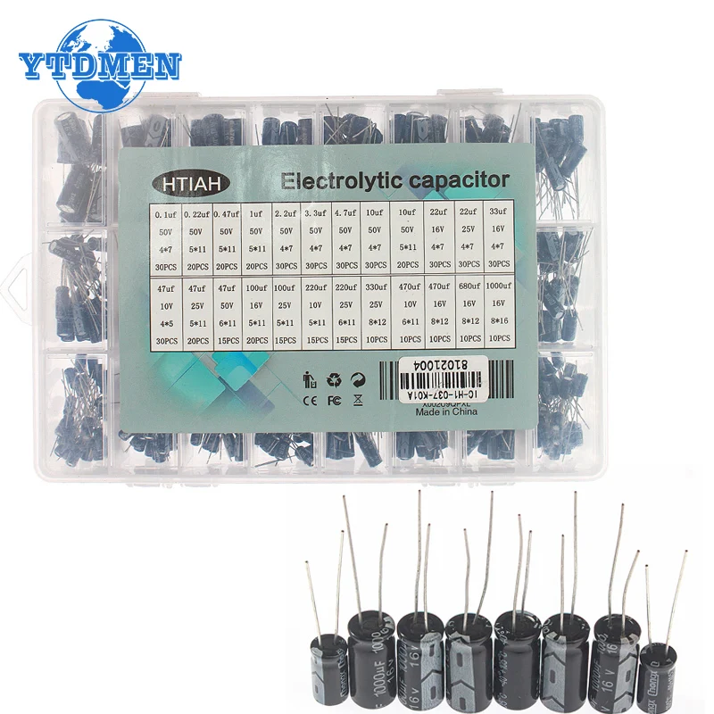 500pcs-box-Aluminum-Electrolytic-Capacitor-10V-16V-25V-50V-24-Kinds ...