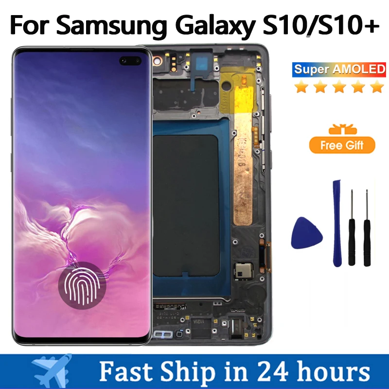 Super-AMOLED-For-Samsung-Galaxy-S10-S10-Puls-LCD-Display-Touch-Screen-Digitizer-Assembly-For ...