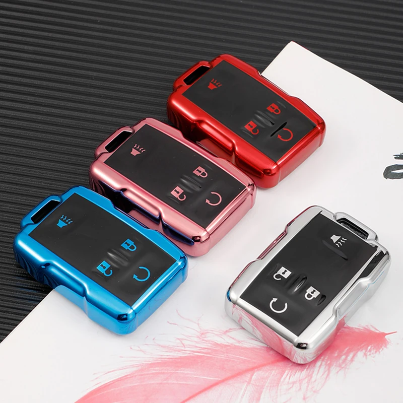 4-Buttons-TPU-Car-Key-Case-Auto-Keychain-Accessories-For-Chevrolet ...