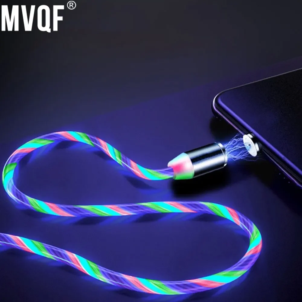 MVQF-Magnetic-Current-Luminous-Lighting-Charging-Mobile-Phone-Cable-cle ...