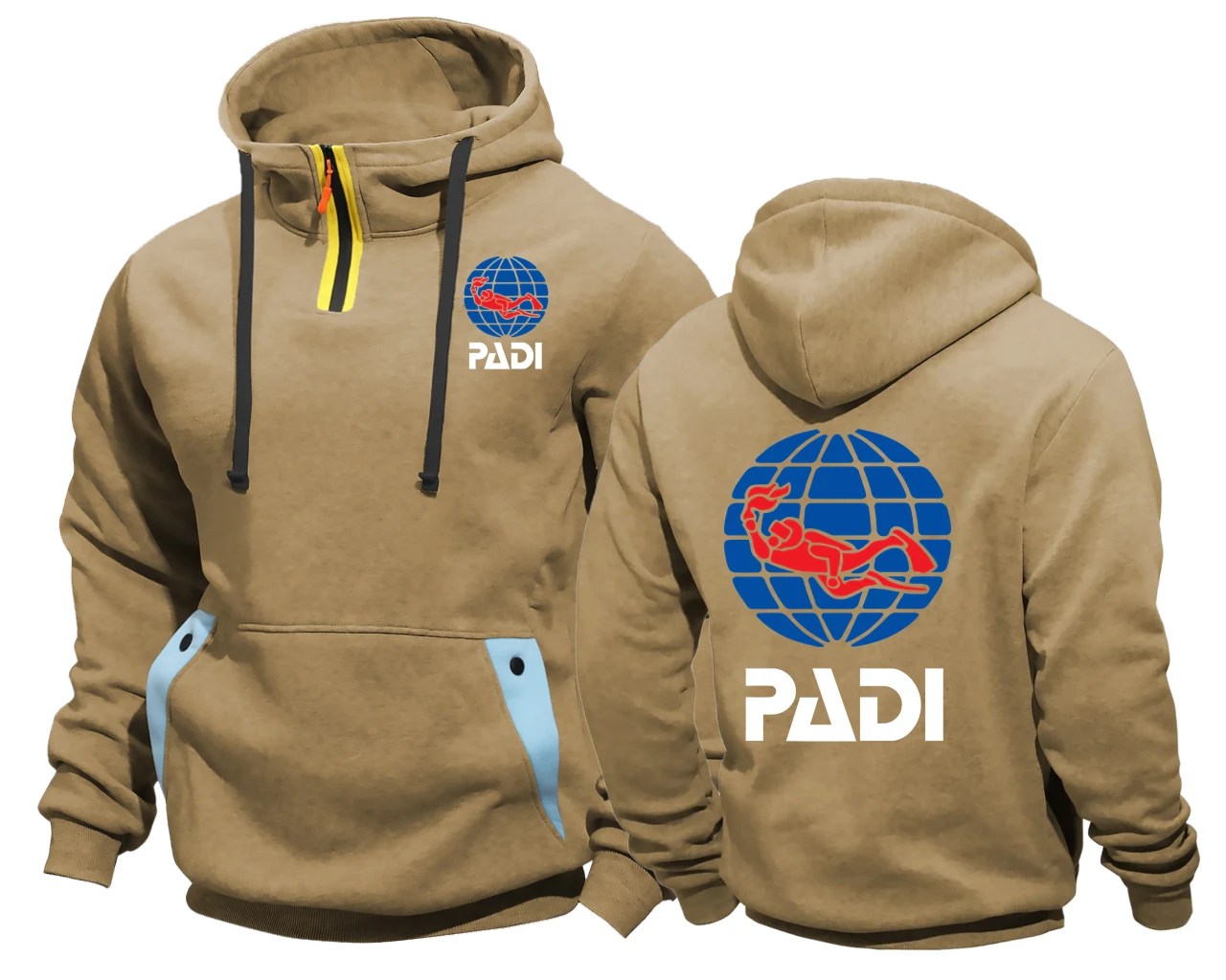 Padi Scuba Driver Semi-Zip Pocket Sports Fitness Casual Sweatshirt ...