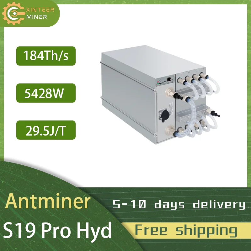 New Bitmain Antminer S19 Pro Hyd (184T) Bitcoin Miner BTC/BCH/BSV ...