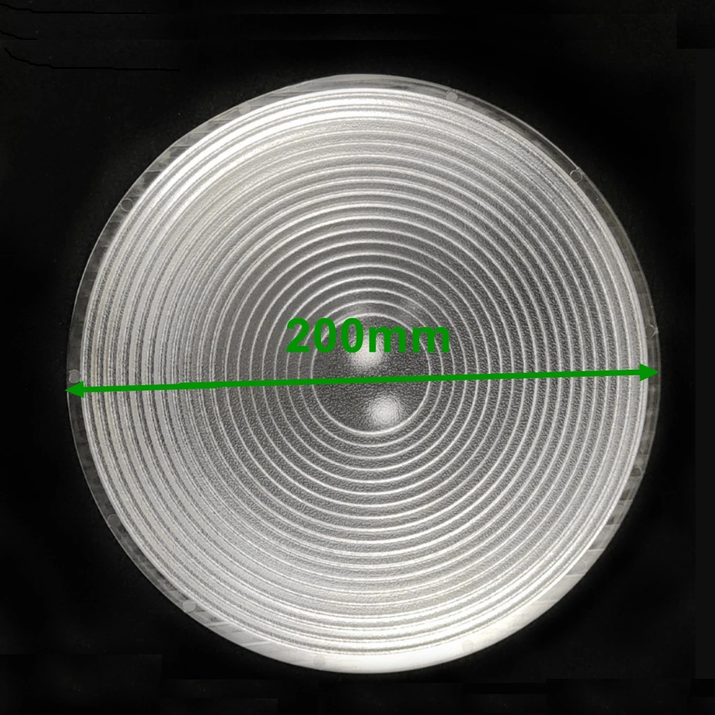 200mm Matte Bead Fresnel Lens Condenser Focuse Thread Lenses COB Lens ...
