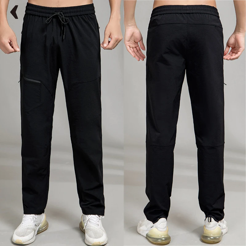 Custom-Mens-Gym-Pants-With-Zipper-Pockets-Running-Sports-Jogger ...