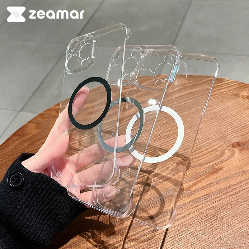 Frameless-Clear-Wireless-Charging-Magnet-Case-For-iPhone-14-13-12-11 ...