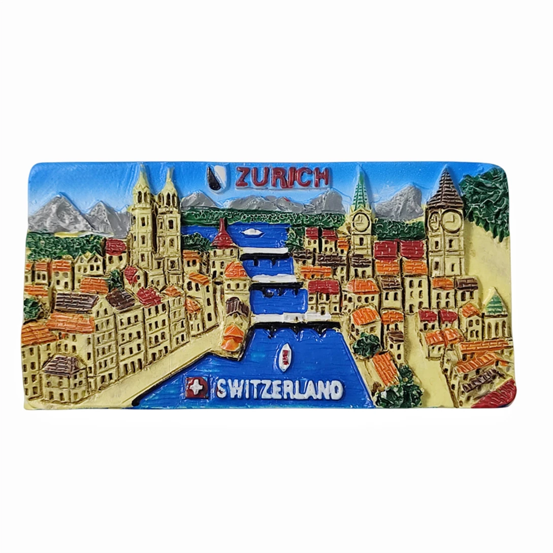 Zurich Switzerland 3D Fridge Magnet Souvenir Gift,Resin Handmade Zurich ...