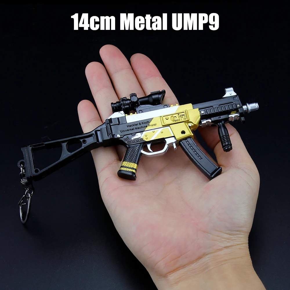 Muito Bom 14cm Metal Playerunknowns Battlegrounds PUBG Mini UMP9 45 ...