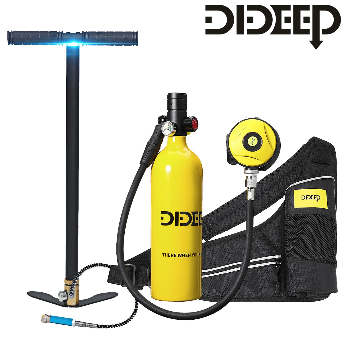 Dideep 1l Mini Scuba Diving Cylinder Oxygen Tank Set Dive Respirator ...
