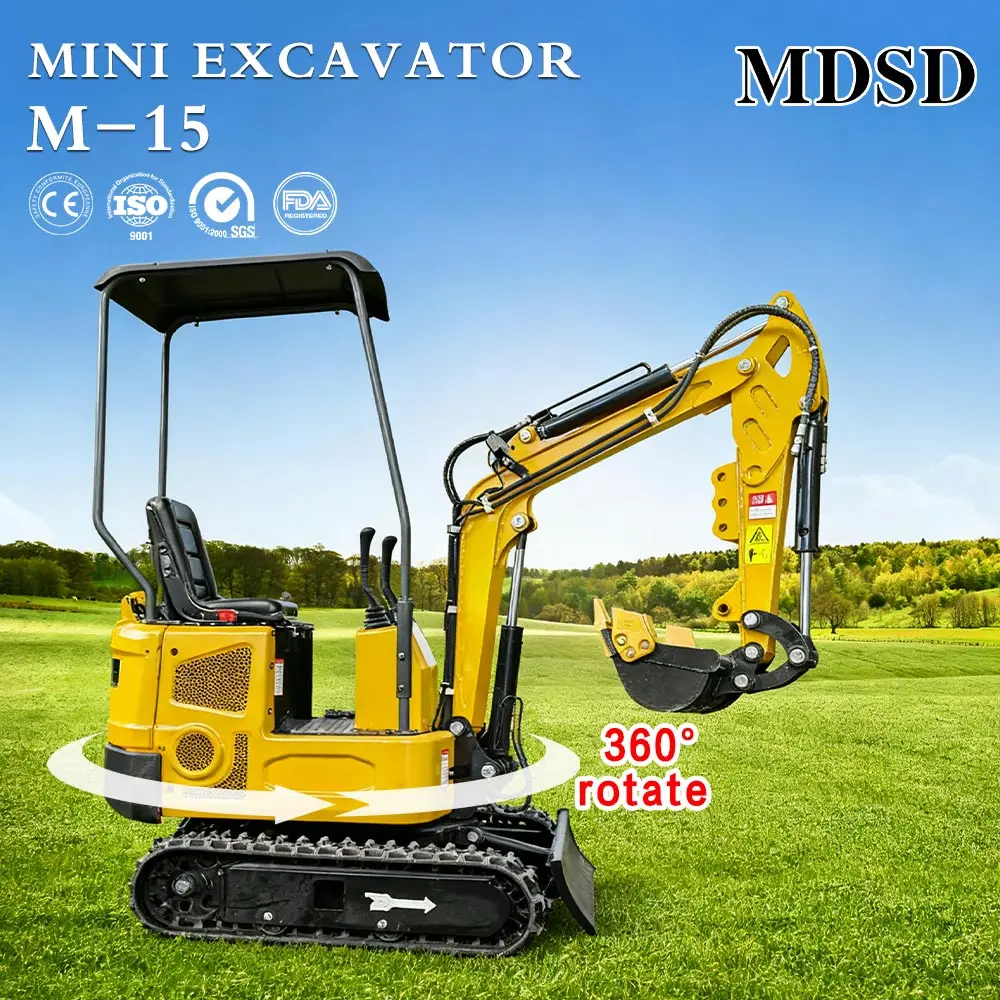 0.8-3 Ton Multifunctional Mini Excavator All-Terrain Micro Digger with ...