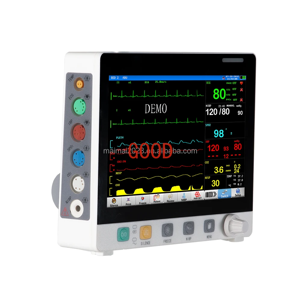 First-Aid-Color-Display-Vital-Signs-Trolley-Monitor-Cart-Biolight ...