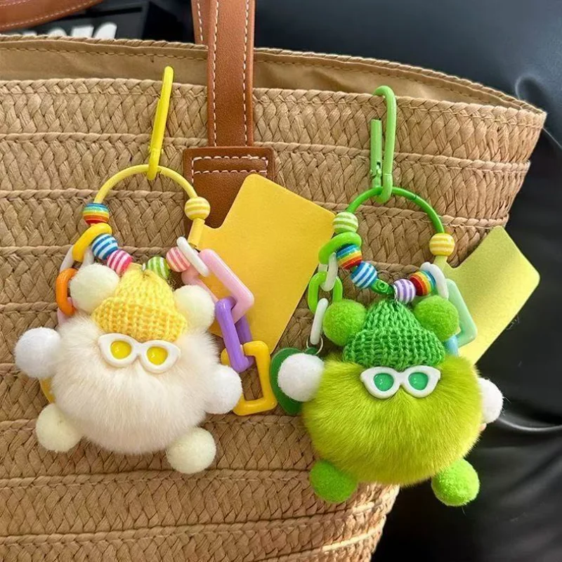 Cute Coal Ball Monster Plush Charm, DIY Keychain, Soft Stuffed Doll ...