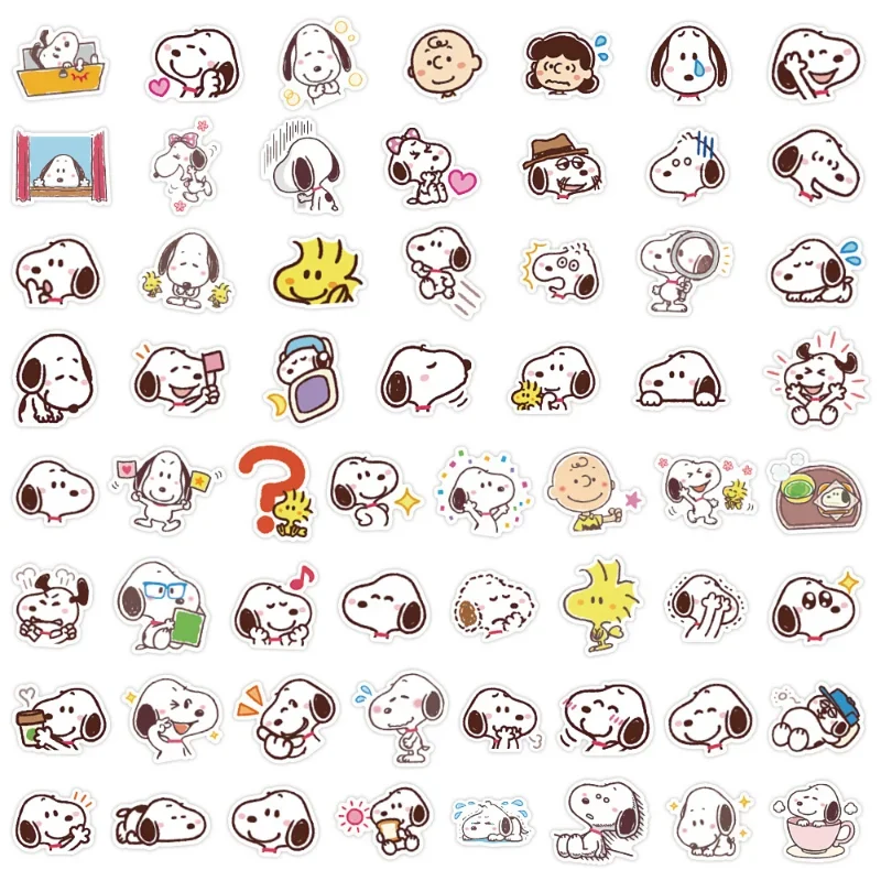 60PCS Snoopy Cartoon Waterproof Sticker for Planner Album Scrapbooking ...