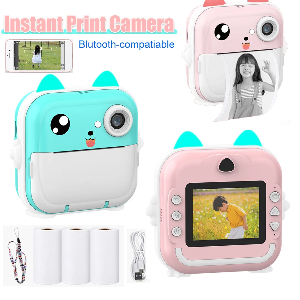 Kids-Instant-Print-Photo-Kid-Camera-Mini-Thermal-Printer-Video-Digital ...