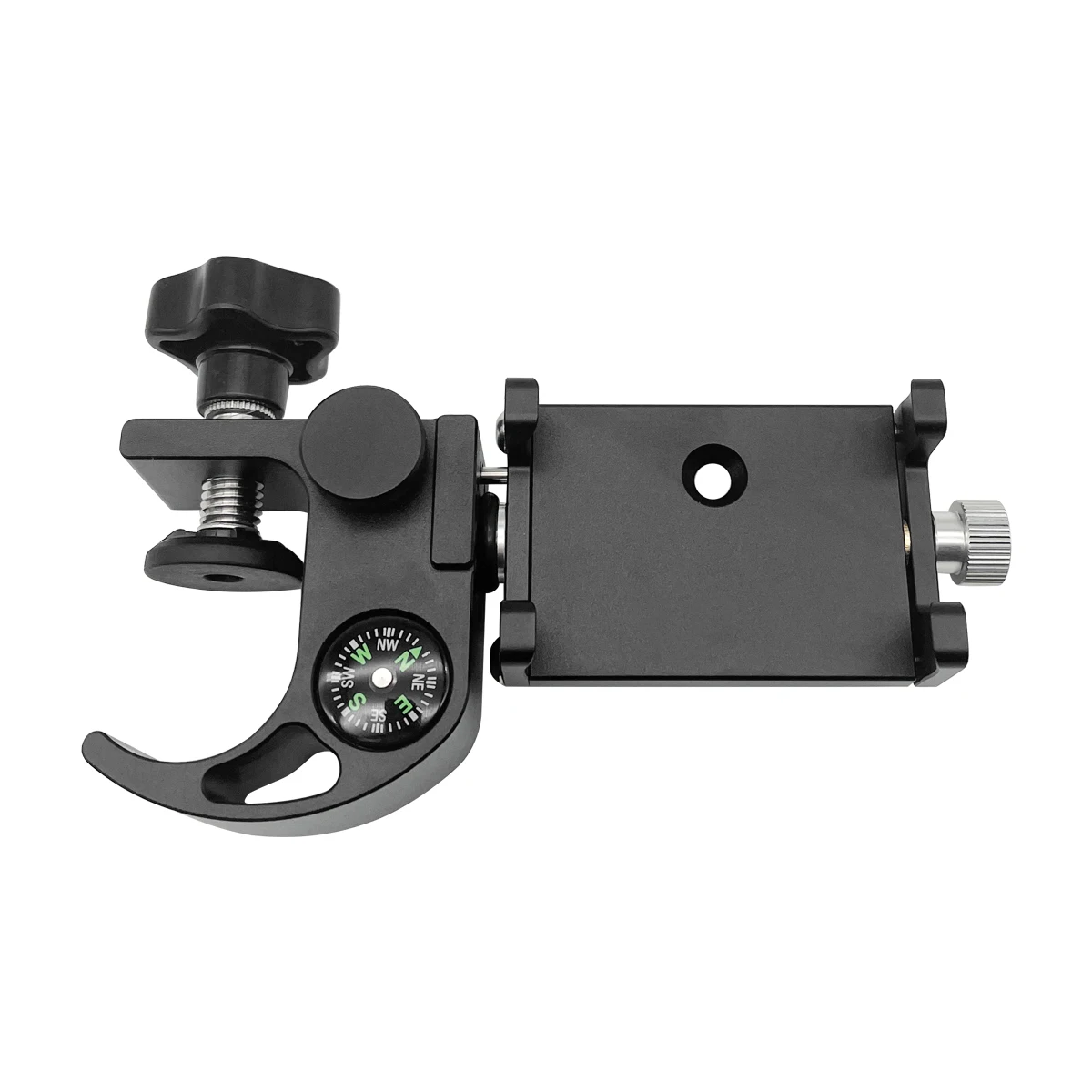 High Quality Black GPS Pole Clamp With Compass Phone Holder Bracket ...