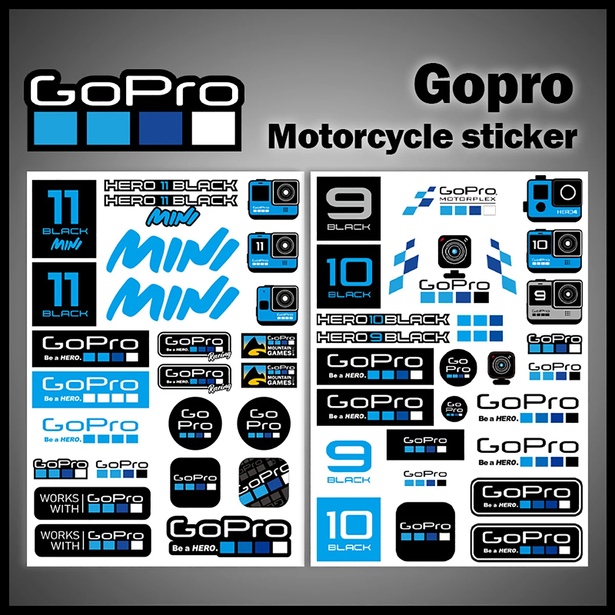 Gopro-Motorcycle-Sticker-Decal-Helmet-Logo-For-YAMAHA-HONDA-SUZUKI ...