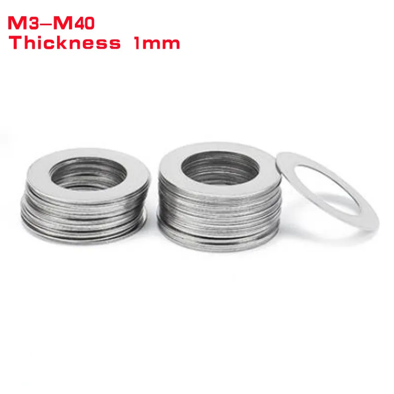 SUS304 M3-M40 Thickness 1.0mm Stainless steel Flat Washer Ultra thin ...
