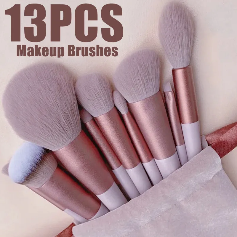 13Pcs-Makeup-Brushes-Soft-Fluffy-for-Cosmetics-Foundation-Blush-Powder ...