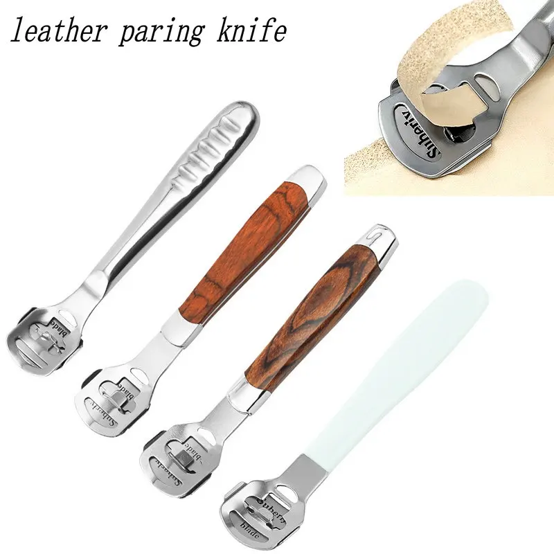 Beveler Skiver Leather Skiving Knife solid wood handle Leather Knife ...
