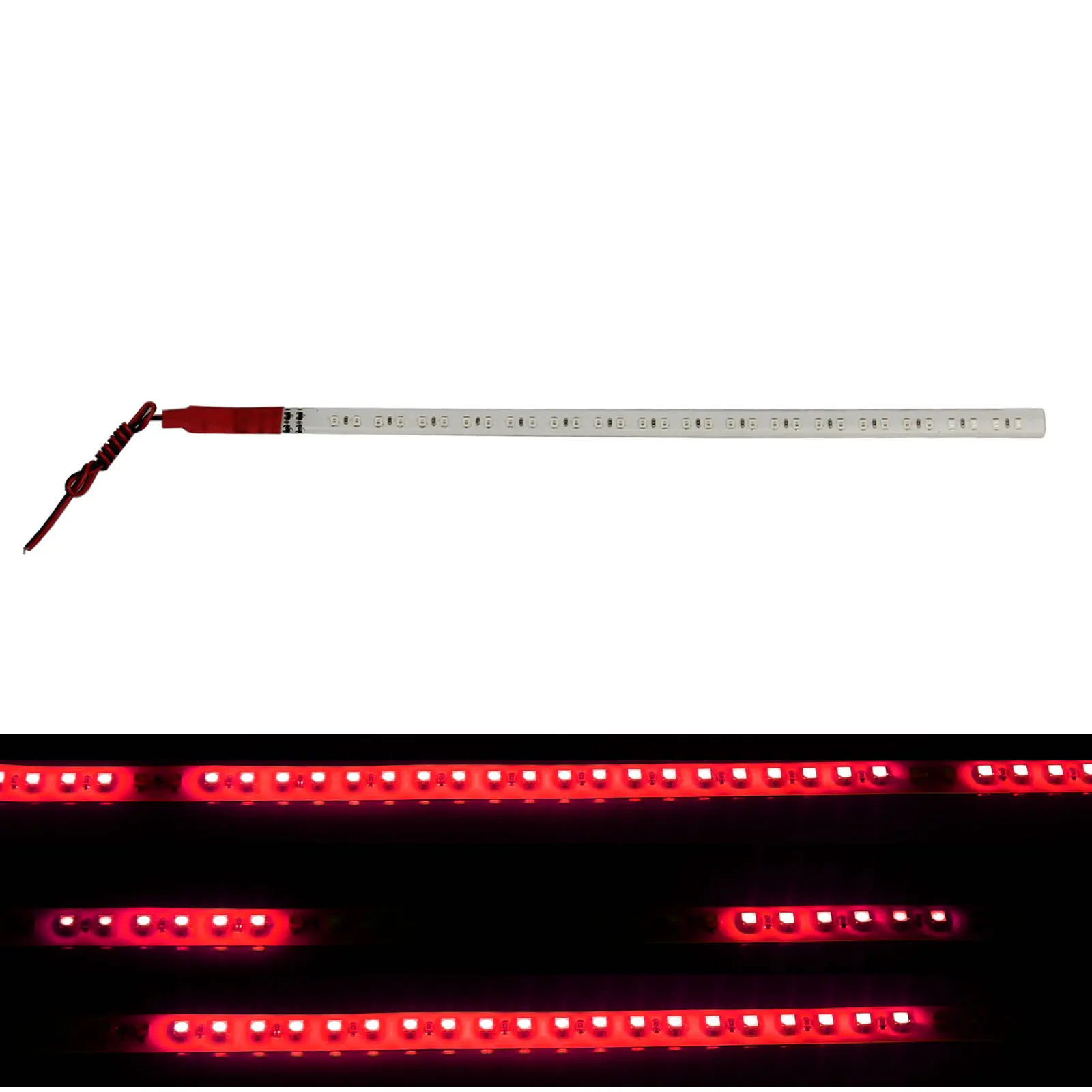 1x Red Flexible Strip Light 30CM 1FT 12' Knight Rider Flash Strobe ...