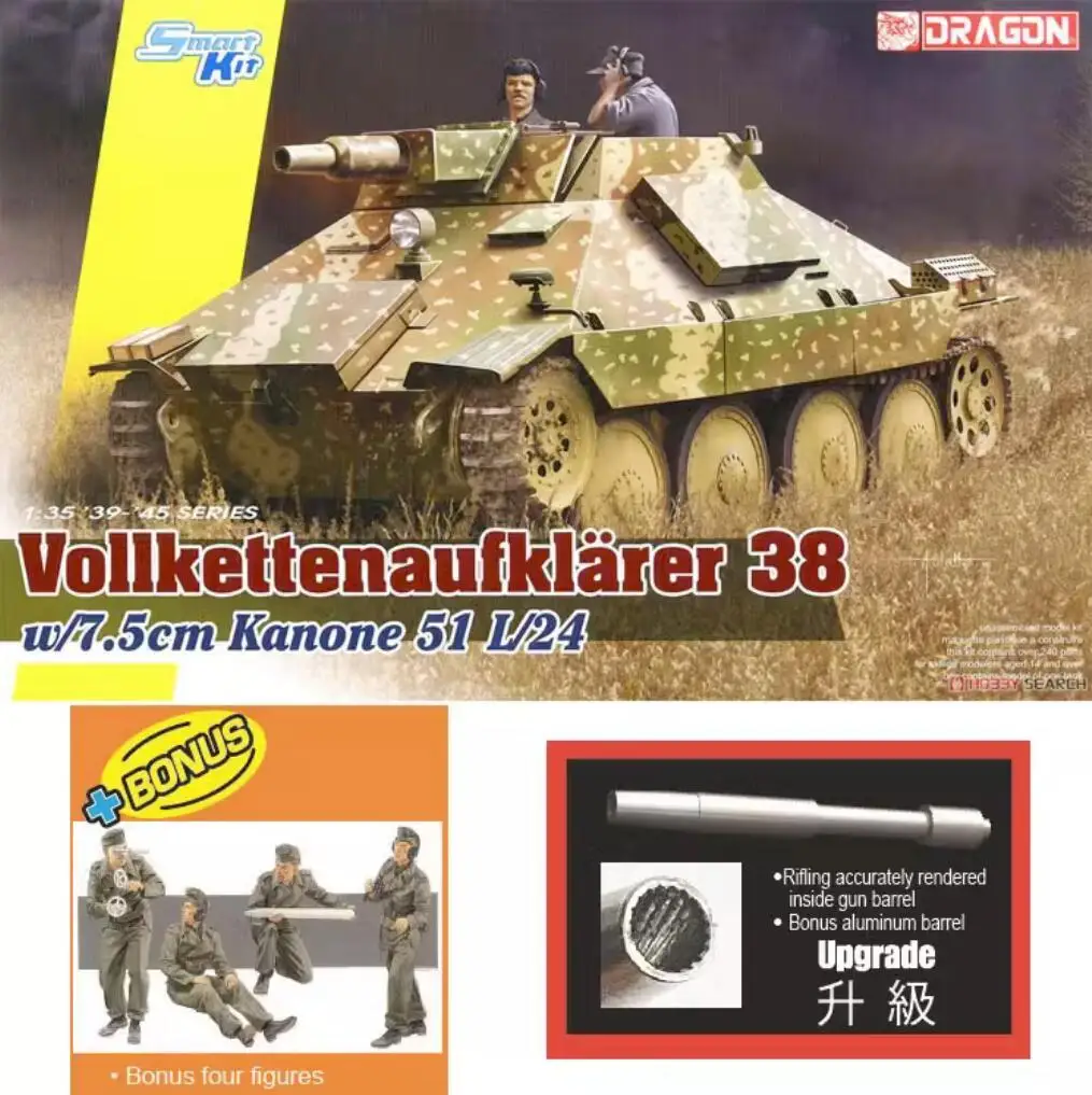 DRAGON-6815-1-35-escala-WW-II-alem-n-vollkettenausklarer-38-w-7-5-cm ...