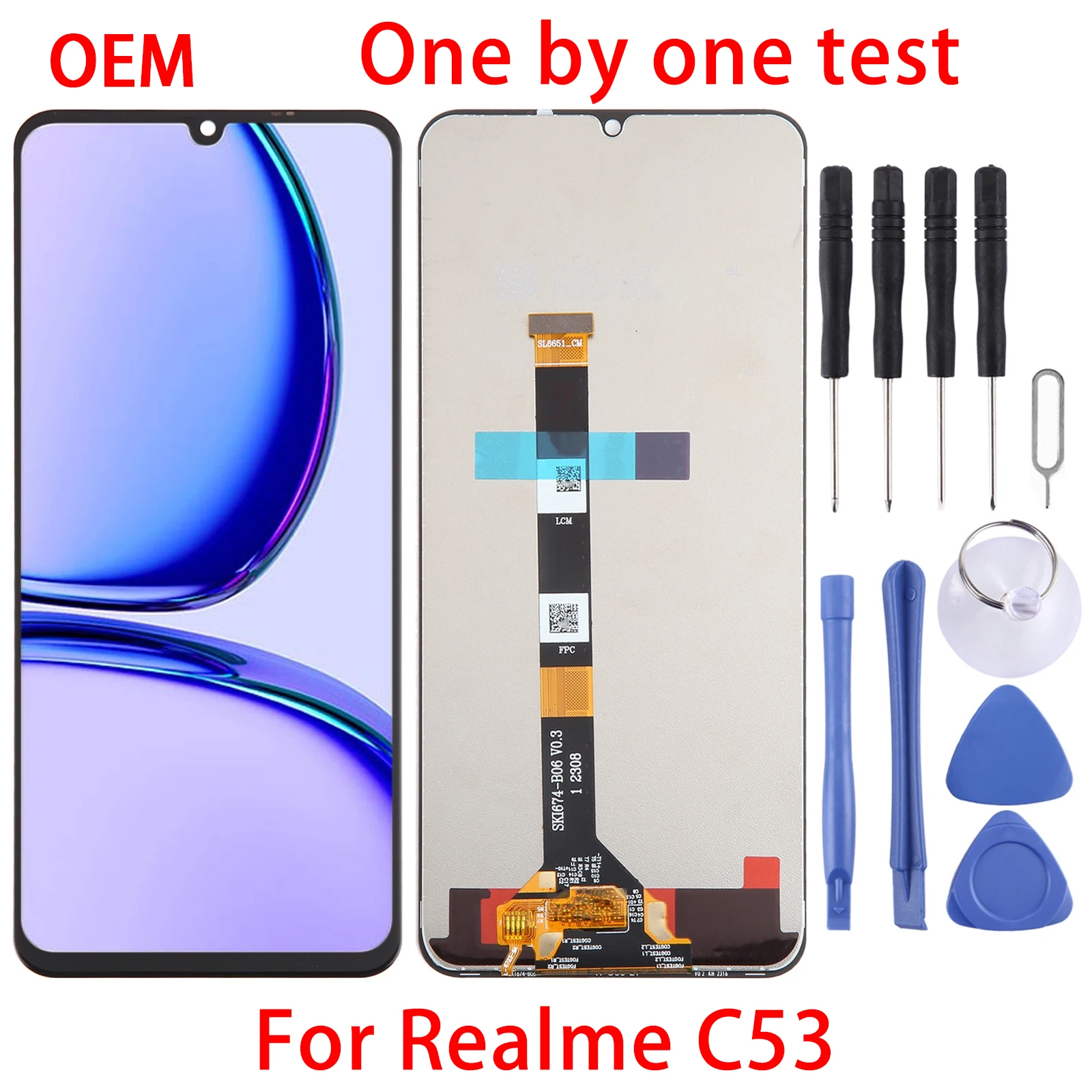 For Realme C53 OEM LCD Screen With Digitizer Full Assembly